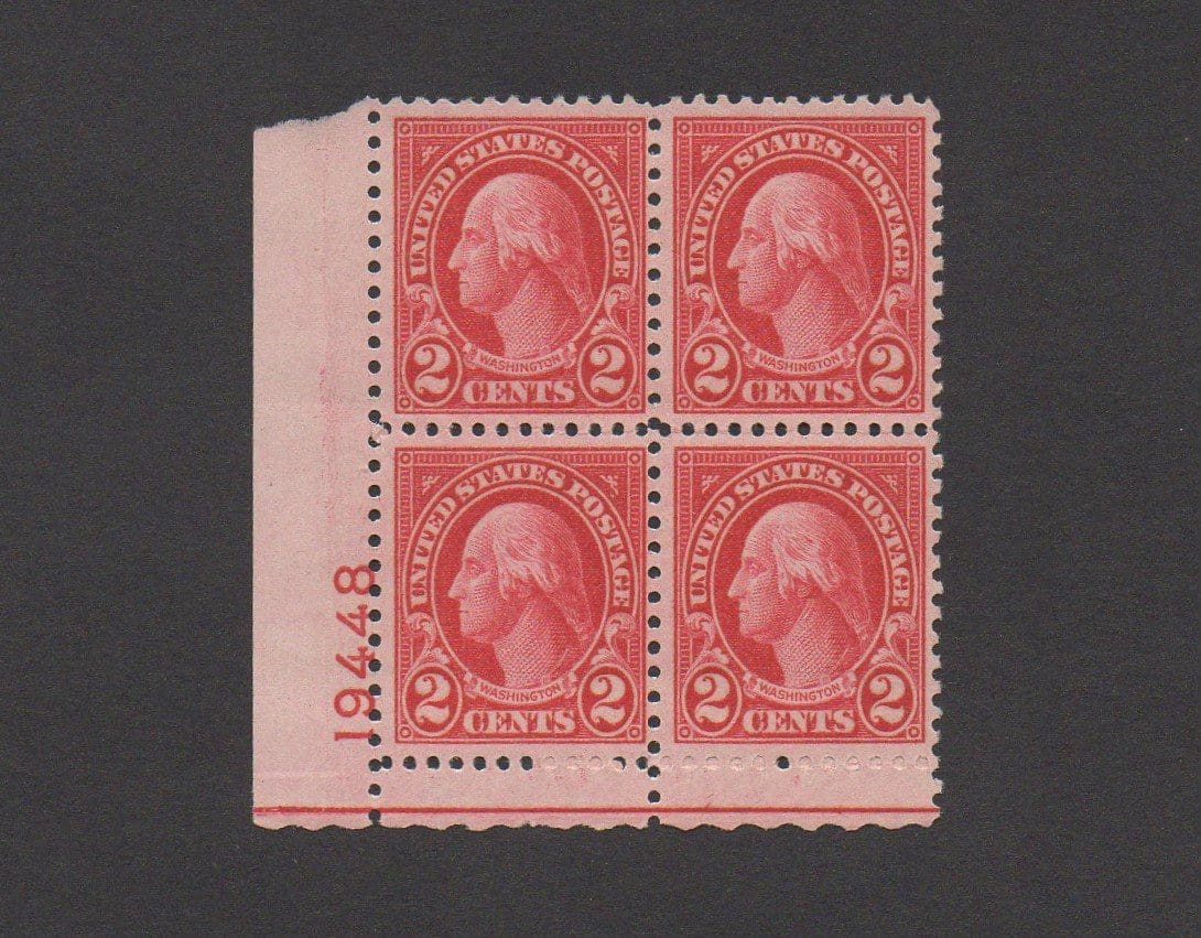 Scott# 634 "WASHINGTON" PLATE BLOCK (4) MNH | The Stamp Nut