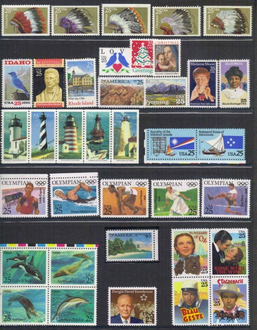 1990 COMMEMORATIVES YEAR SET (37) ISSUES, MNH, NICELY CENTERED | The ...